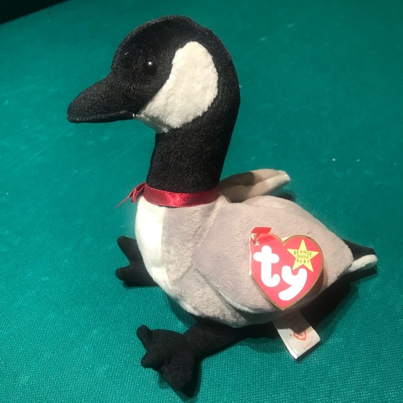 Ty | Toys | Rare Ty Beanie Baby Loosy The Goose With Both Tags In Place ...